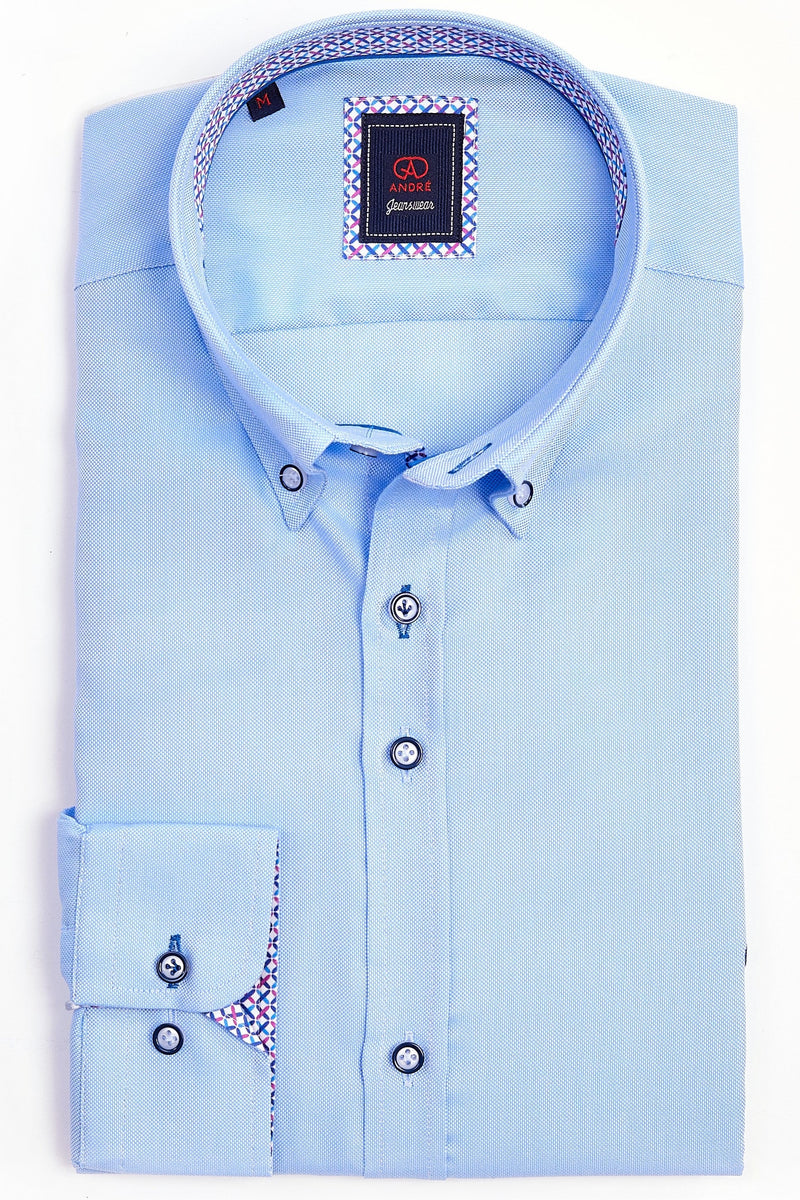 Andre Men's Shirt Oslo Blue Long Sleeve – Phillips Menswear