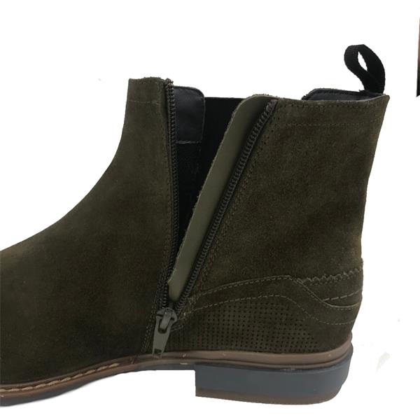 Men's Pod Troy Olive Chelsea Suede Leather Boot – Phillips Menswear