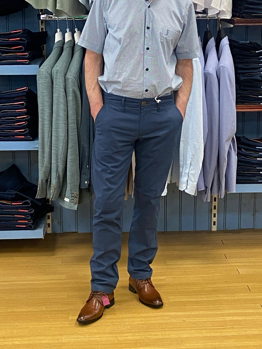 6th Sense Kansas Chino Print Blue Samba Insignia – Phillips Menswear